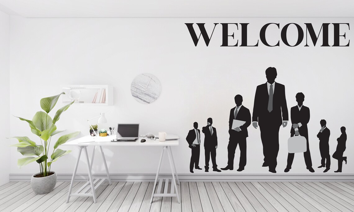 Welcome Sign Office Wall Decal Business Wall Art Decal - Etsy