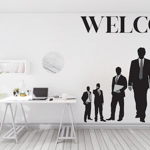 Welcome Sign Office Wall Decal, Business Wall Art Decal, Office Wall ...