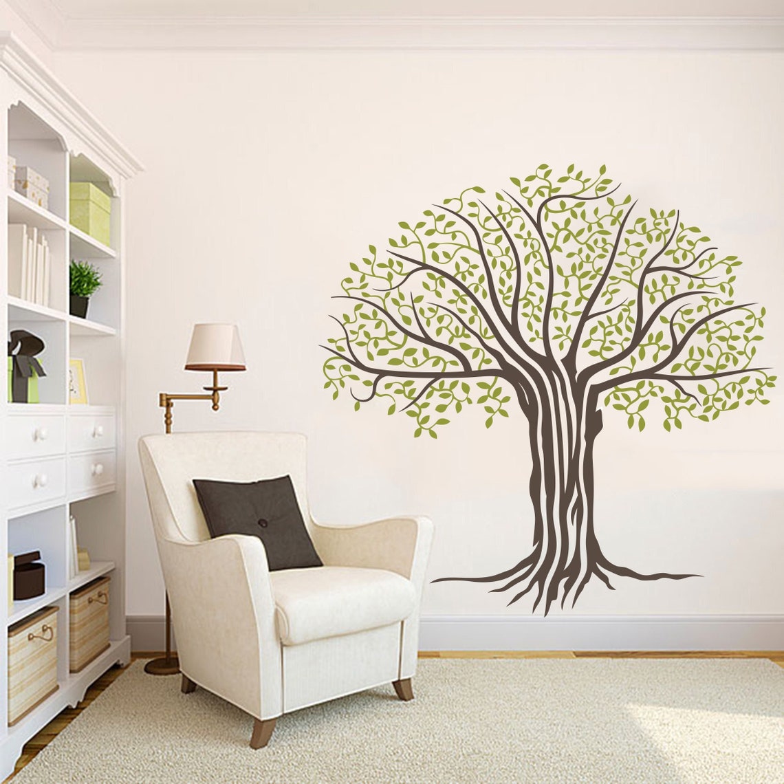 Tree Wall Art Decor Kids Room Tree Wall Decals Tree Mural - Etsy