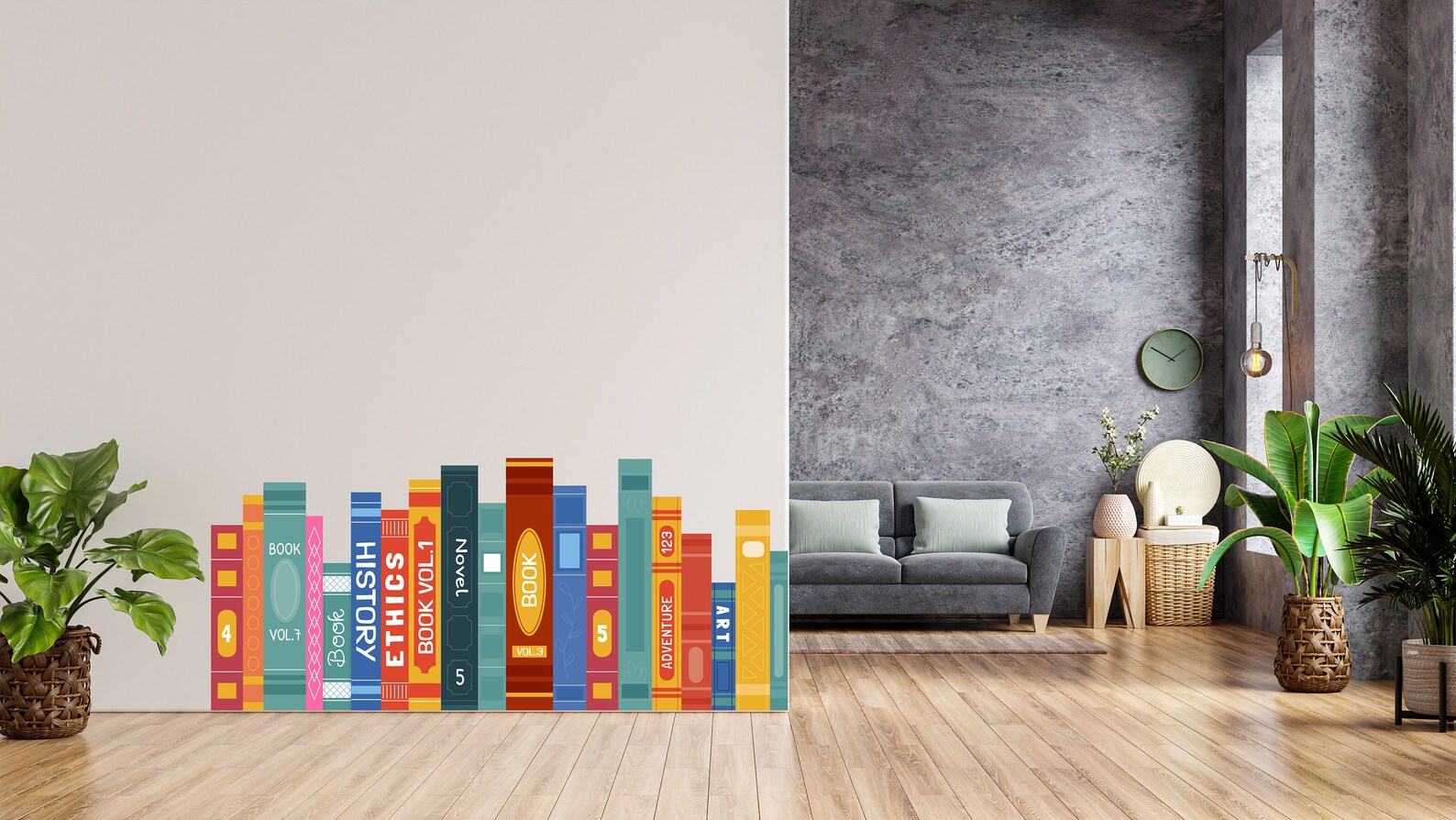 Library Book Vinyl Wall Art Decals, Library Wall Decal, Education ...