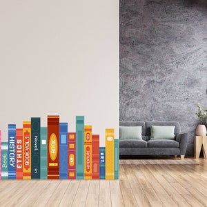 Library Book Vinyl Wall Art Decals, Library Wall Decal, Education ...