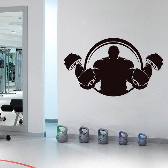 Weight Lifting Decal Gym Wall Stickers Fitness Workout Wall - Etsy