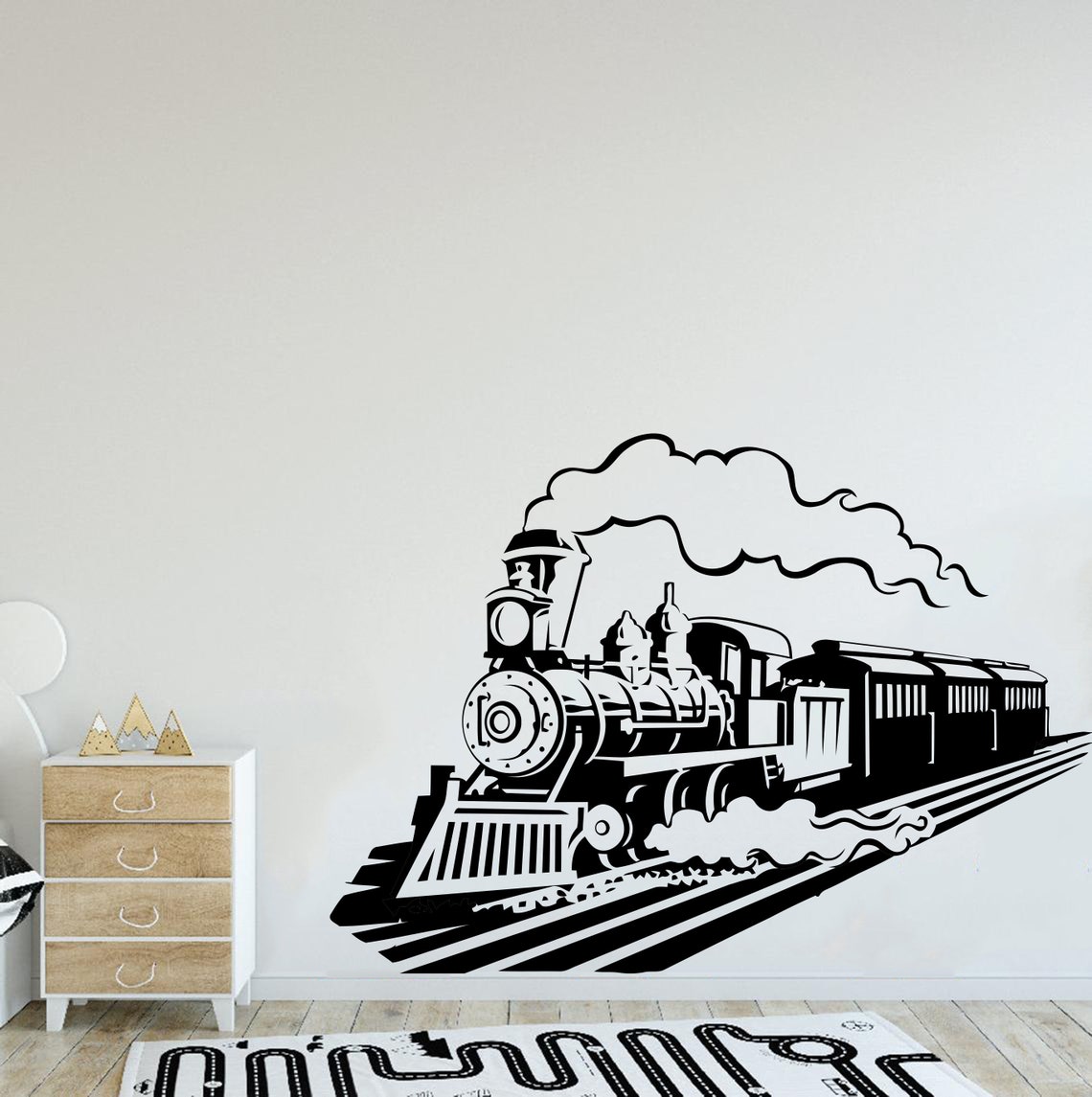 Train Wall Decal Vinyl Railroad Track Stickers Decals Mural | Etsy