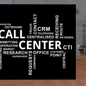 Call Center Telemarketing Vinyl Wall Art Decals, Call Center Wall Decal ...
