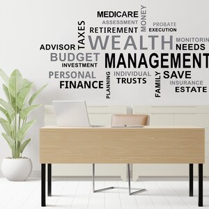 Wealth Management Word Cloud Wall Art Decal Office Decor Work Business ...