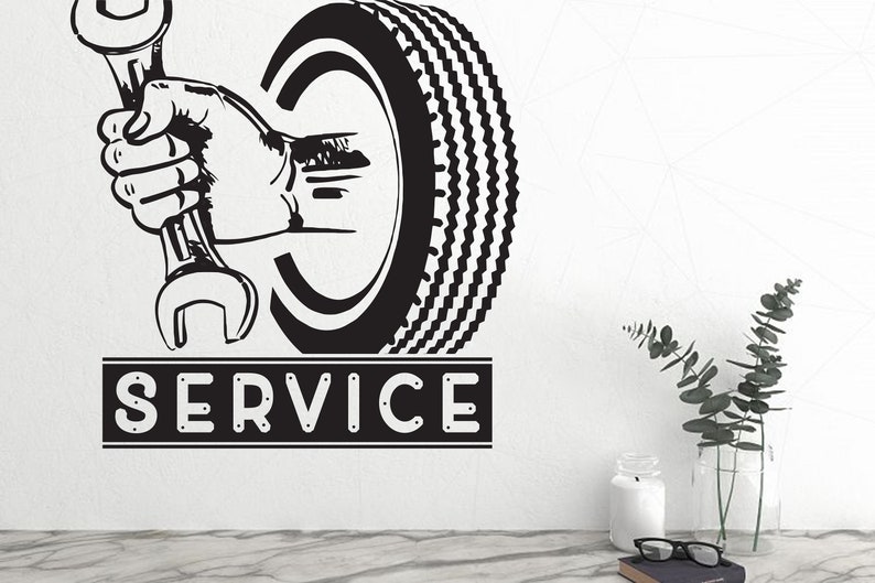 Auto Mechanic Wall Decals Auto Service Wall Vinyl Repair - Etsy
