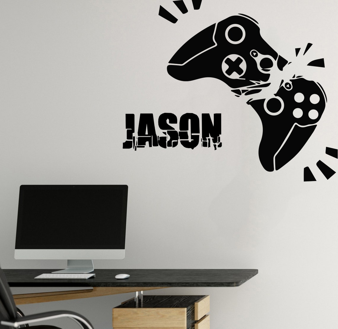Gamer wall decor Custom controller decals Customized gamer | Etsy