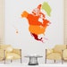 North America Continent Wall Vinyl Decal North America Map - Etsy