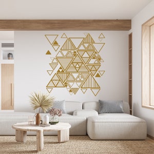 Triangle Abstract Vinyl Wall Art Decals Office Wall Decor - Etsy