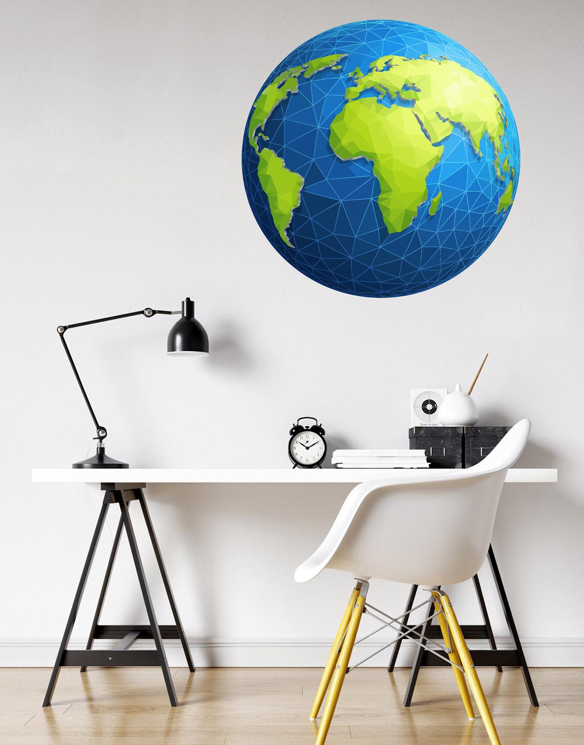 Earth Wall Decalsglobe Planet Wall Decalworld Map Wall | Etsy