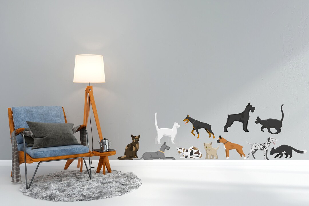 Dog Cat Wall Decals, Grooming Wall Decor, Veterinary Decals, Pet Lover ...