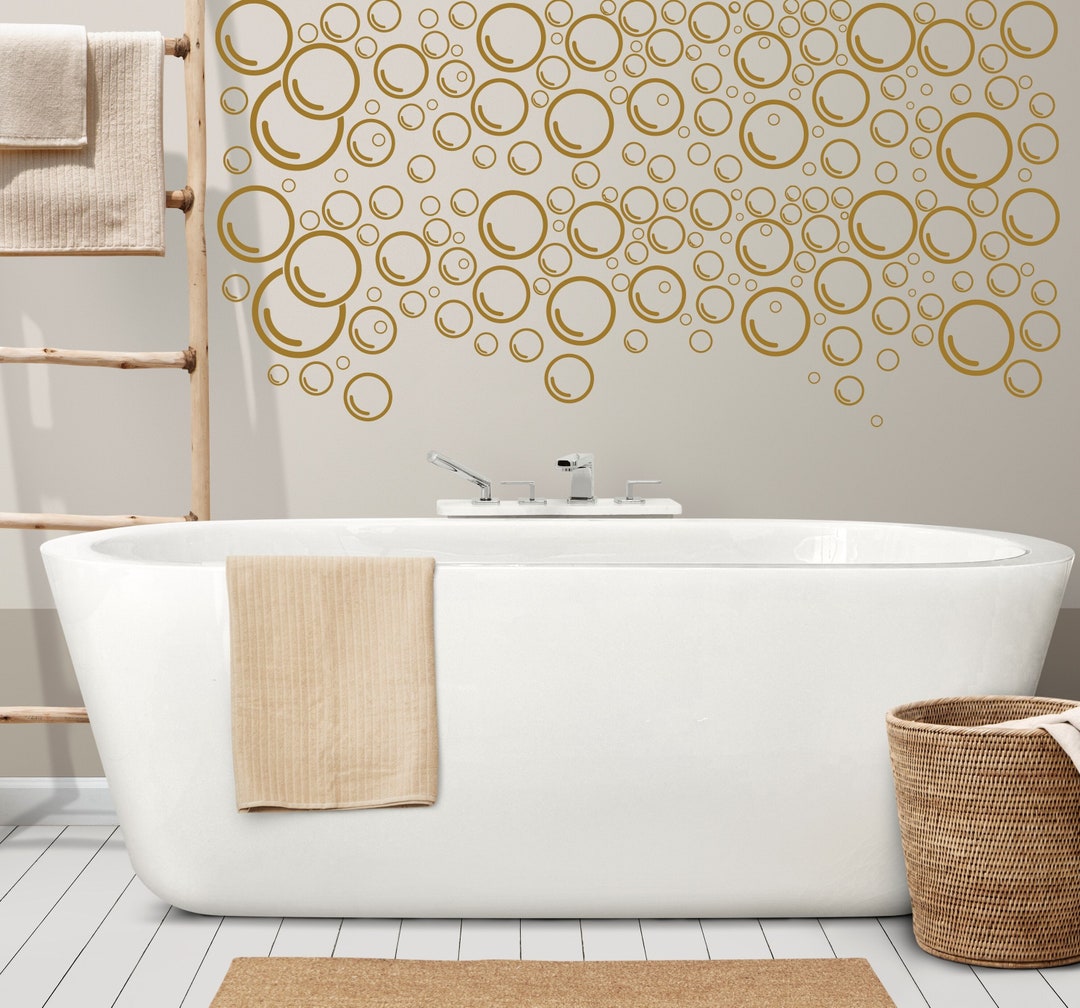 Bubbles Bathroom Wall Stickers Circle Shape Vinyl Decal Bath Shower ...