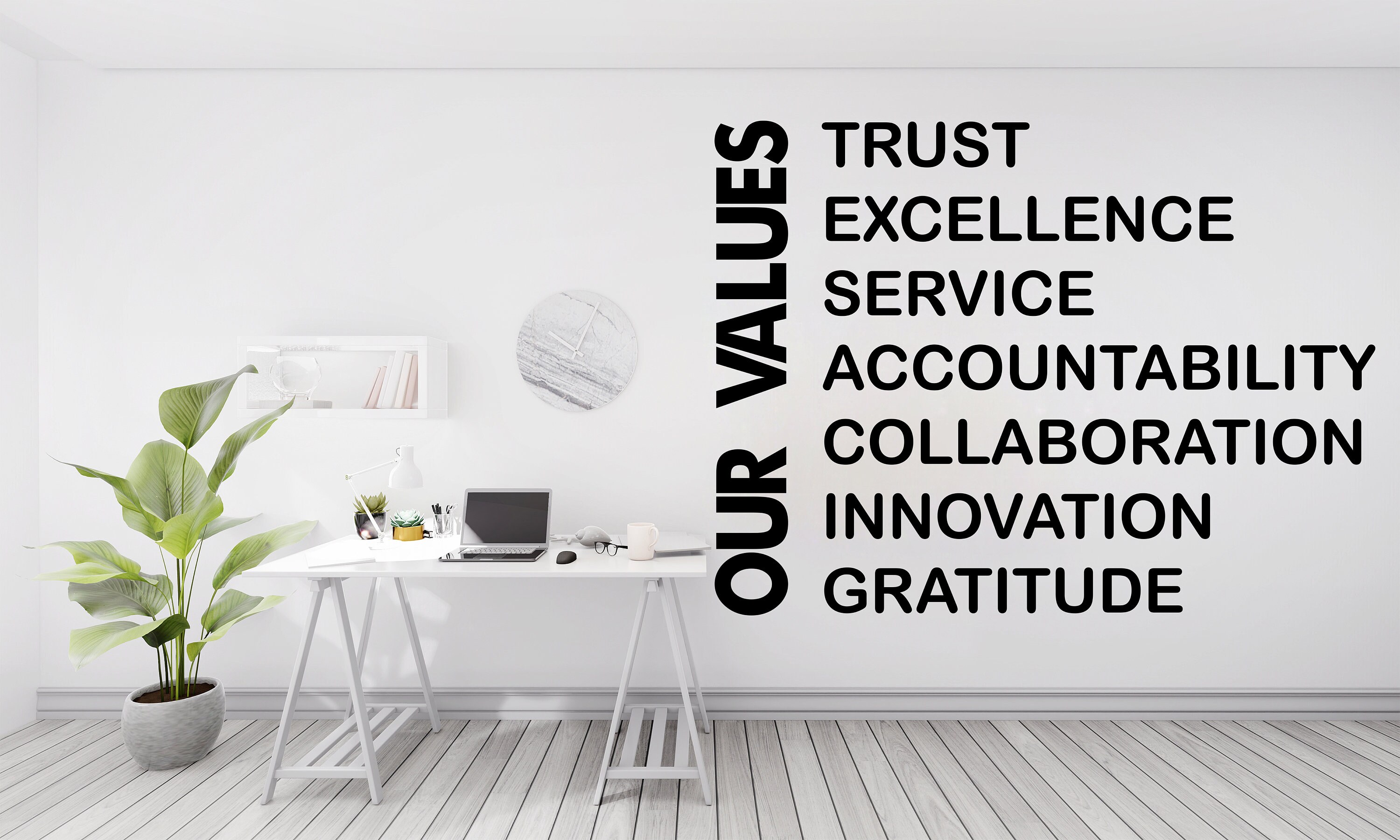 Our Values Core Values Office Wall Art Motivational Inspiring - Etsy