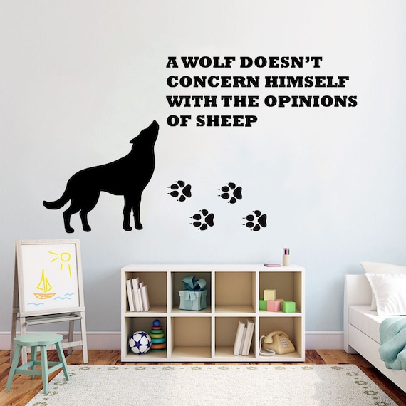 Wolf Wall Decal Wolf Stickers Wall Art Animal Pets Wall Vinyl | Etsy