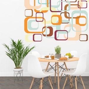 Squares Wall Decal, Square Wall Sticker Office Decor, Geometric Wall ...