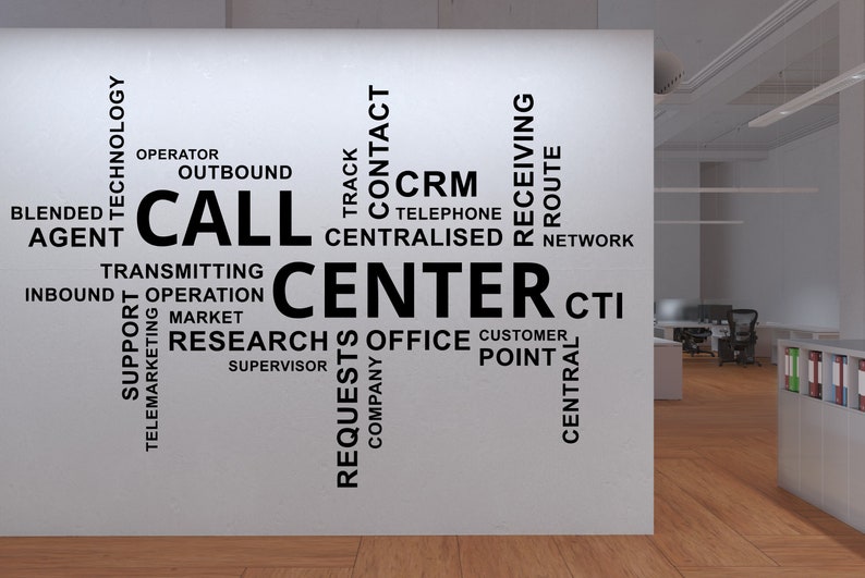 Call Center Telemarketing Vinyl Wall Art Decals Call Center - Etsy