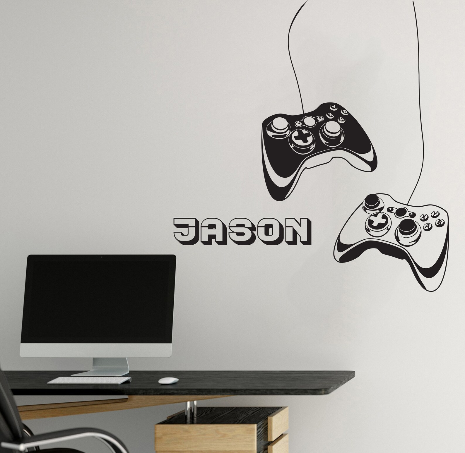 Custom Controller Decal Gamer Wall Decor Customized Gamer Kids - Etsy