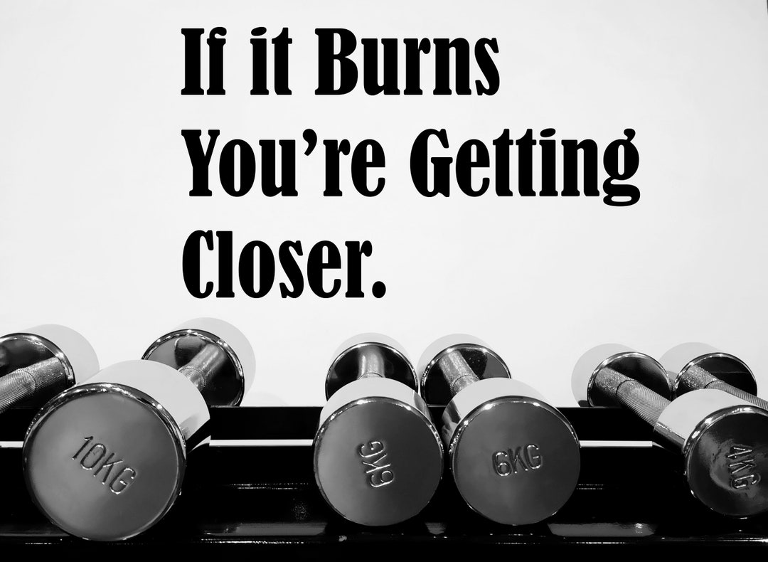 Gym Quote Wall Stickers Gym Wall Decal Custom Fitness Decor Workout Art ...