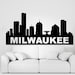 Milwaukee City Skyline Wall Decal Vinyl Sticker City Milwaukee ...