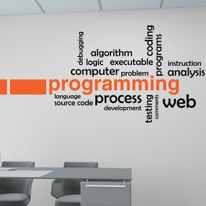 Programming Office Wall Decal, Programming Coding Web Analysis Wall ...