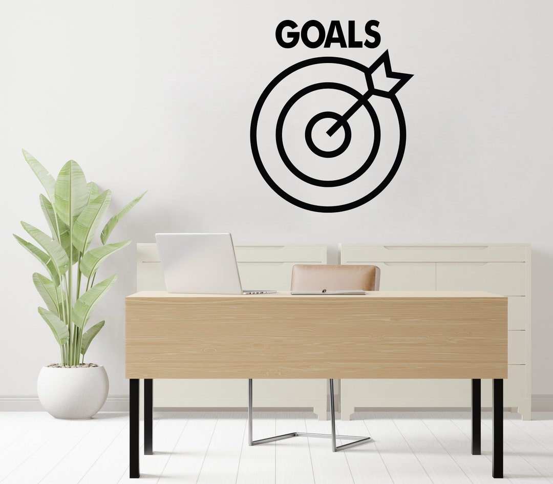 Goals Arrow Office Wall Art Decal Motivation Strategy Growth Wall Decal ...