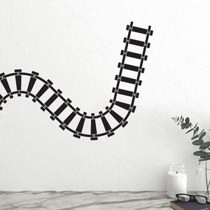Train Track Wall Decals Railroad Track Wall Vinyl Stickers Train ...