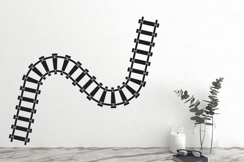 Train Track Wall Decals Railroad Track Wall Vinyl Stickers - Etsy