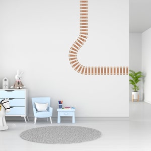 Railroad Track Wall Vinyl Stickers Train Track Wall Decals Train ...
