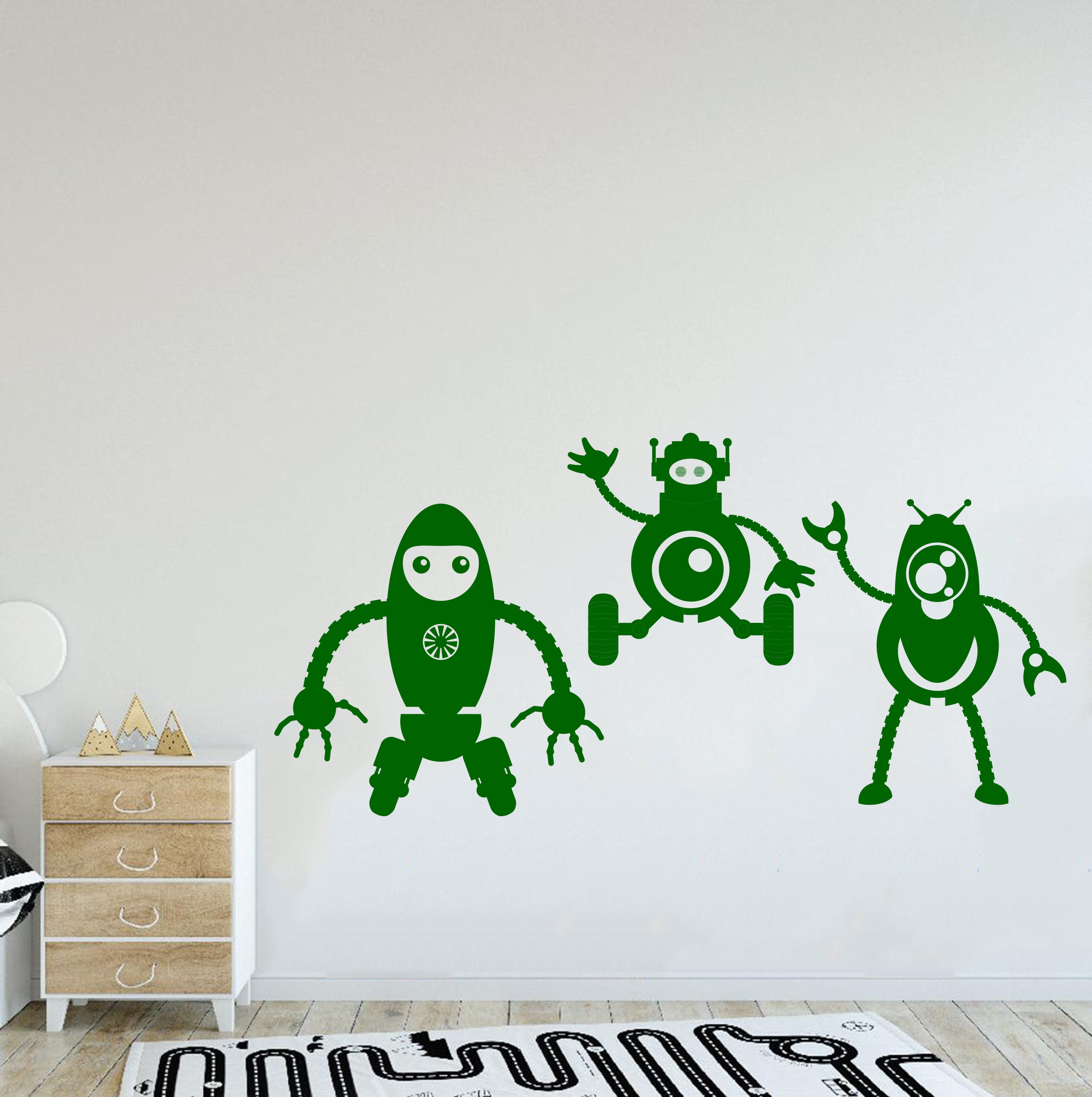 Robot wall decals Sticker Robot Decor Wall decals for kids | Etsy