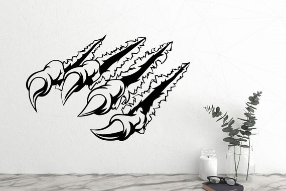 Tiger Claw Wall Decal Tiger Claw Wall Art Animals Claw Wall | Etsy