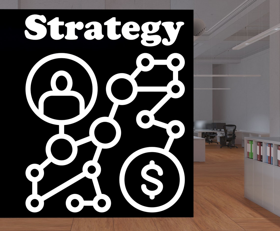 Strategy Office Wall Decal Motivation Strategy Growth Sales - Etsy