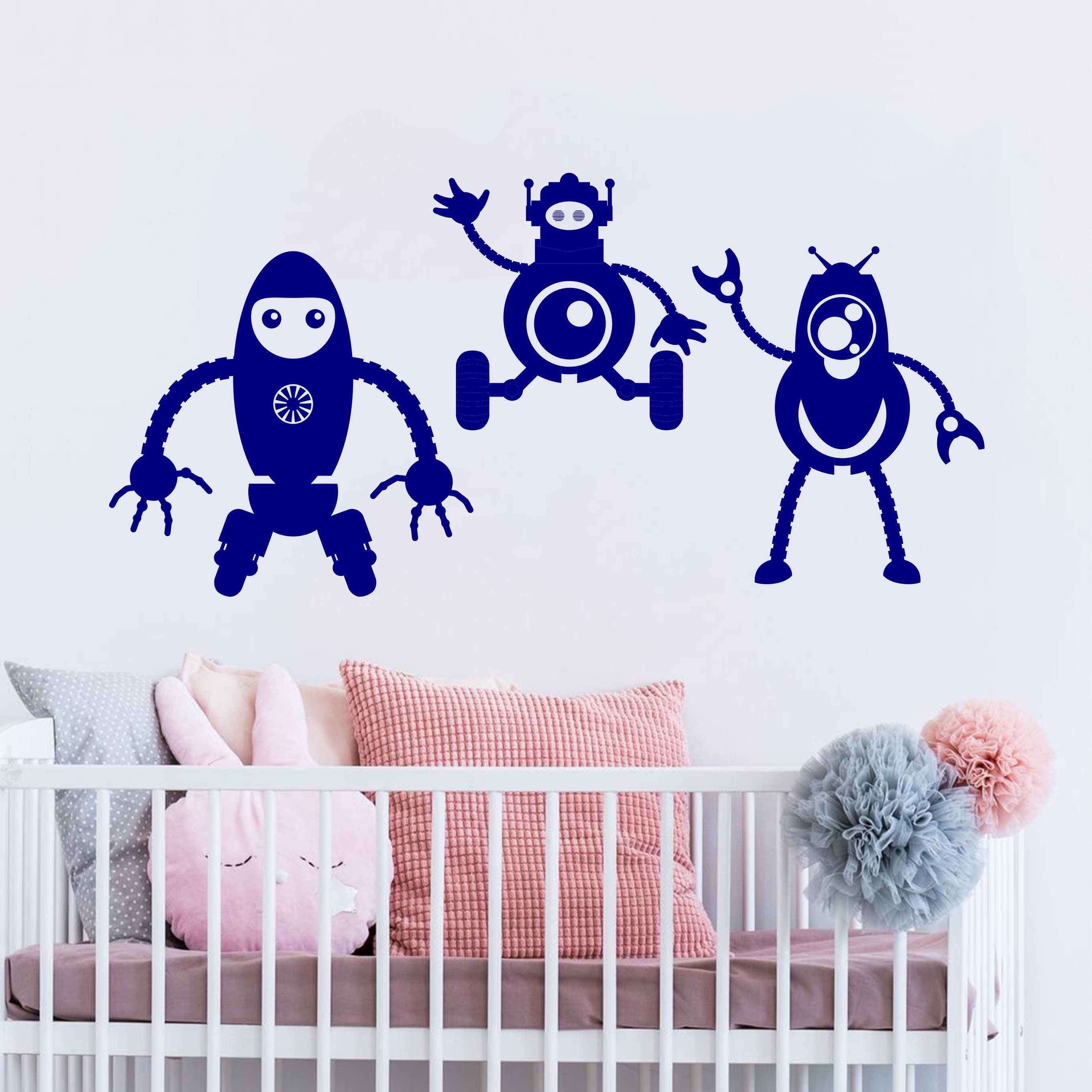 Robot wall decals Sticker Robot Decor Wall decals for kids | Etsy