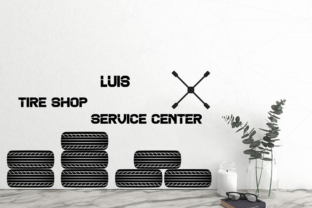 Tire Shop Service Center Decals Tires Wall Vinyl Sticker Art Garage ...