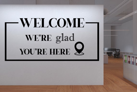 Welcome Sign Entrance Office Wall Decal Welcome Decal Office | Etsy