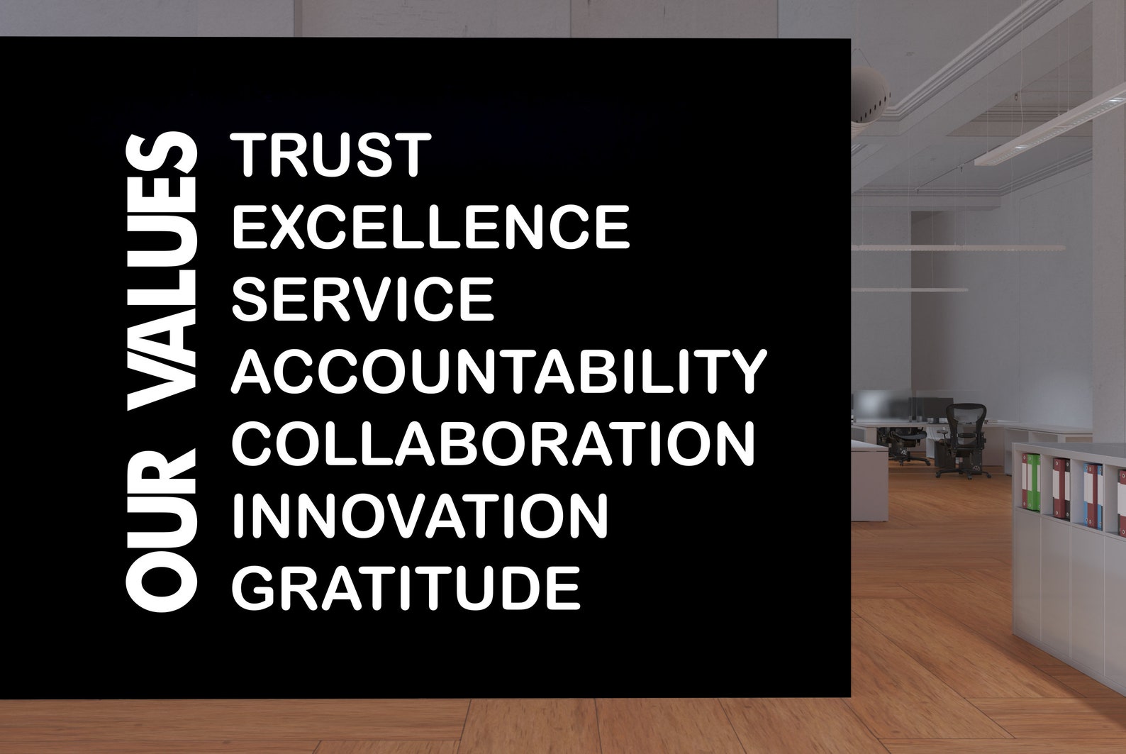 Our Values Core Values Office Wall Art Motivational Inspiring - Etsy