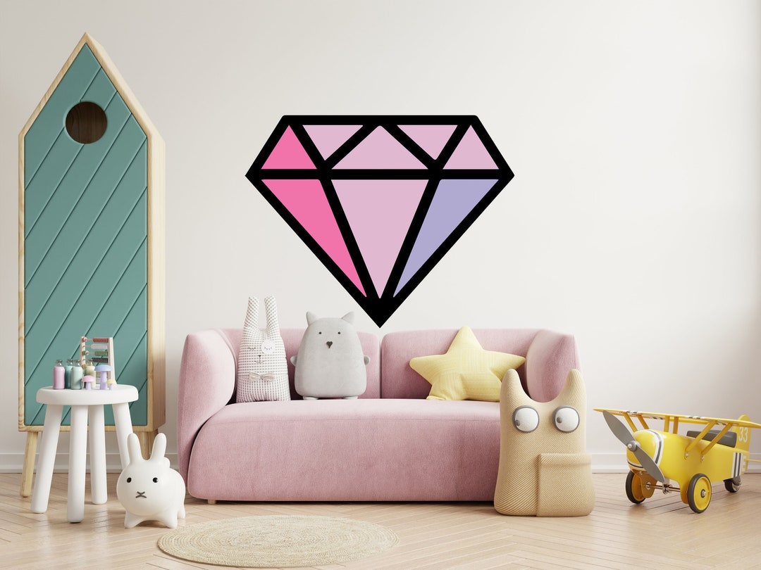 Diamond Wall Art Decal Diamond Wall Sticker Jewellery Wall Art ...