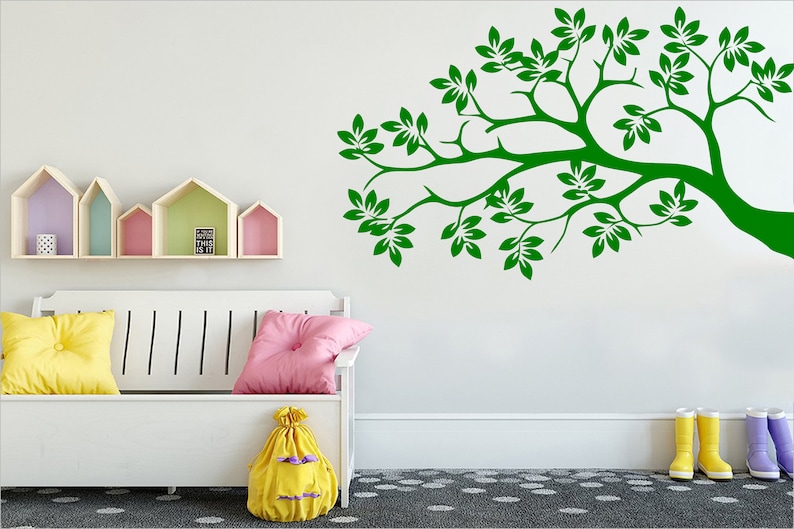 Tree Wall Decal Trees Vinyl Sticker Tree Leaf Decor Tree - Etsy