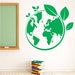 Planet Earth Wall Decal World Globe Vinyl Sticker Ecology Wall - Etsy