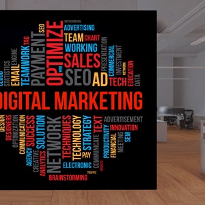 Digital Marketing Office Wall Decor, Teamwork Wall Decal, Seo Wall Art ...