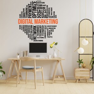 Digital Marketing Office Wall Decor, Teamwork Wall Decal, Seo Wall Art ...