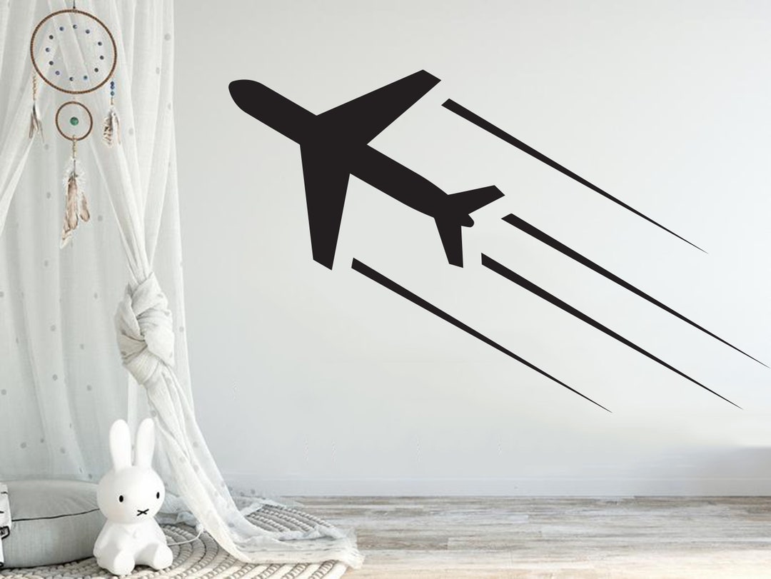 Airplane Wall Decal - Airplane Decor - Airplane Sticker - Childrens ...
