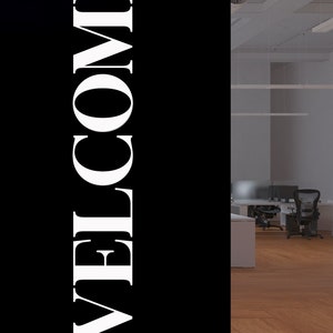 Welcome Sign Office Wall Decal, Welcome Decal, Office Wall Art, Foyer ...