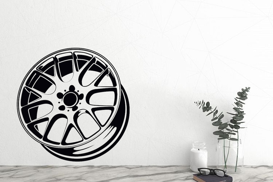 Rims Wall Decals Rim Shop Wall Vinyl Car Rims Stickers Art - Etsy