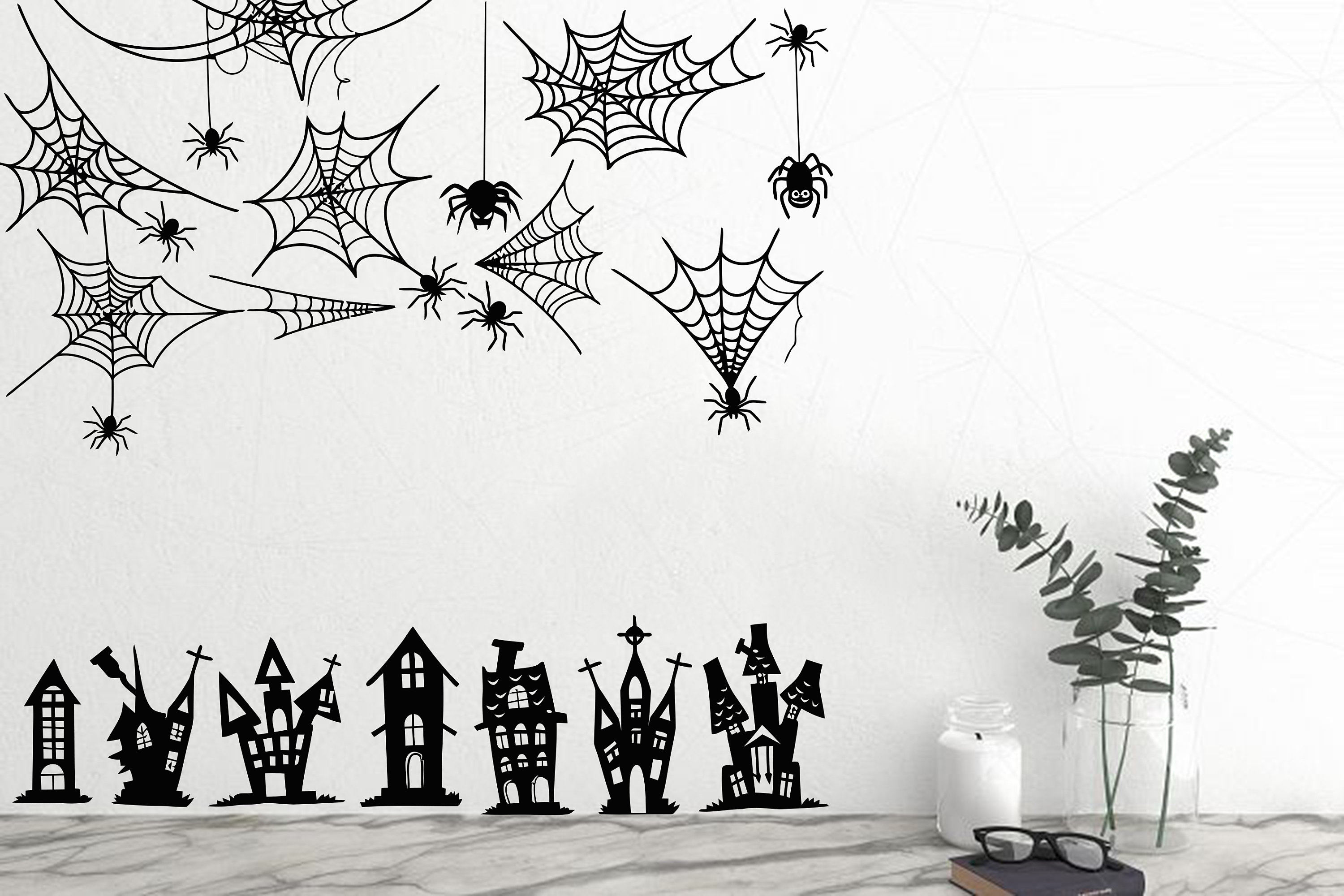 Scary Wall Art Scary Castle Decals Halloween Wall Decals - Etsy