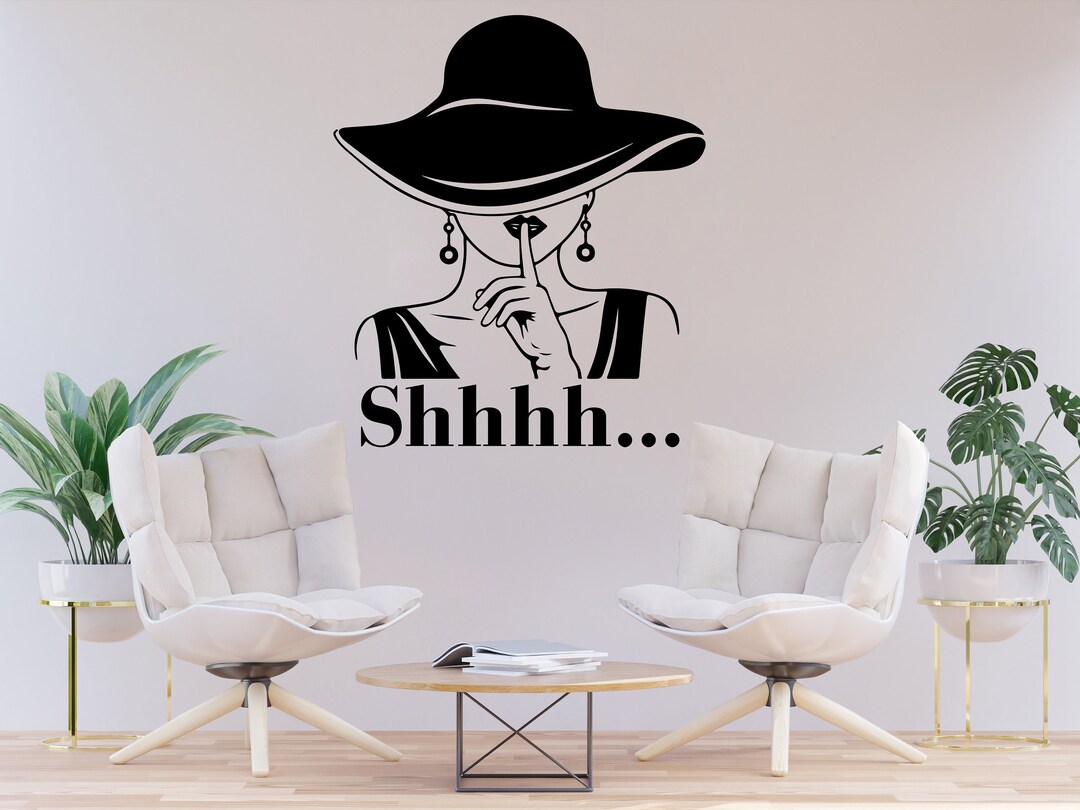 Beautiful Sensual Shh... Girl Woman Face Hat Fashion Style Beauty Salon ...