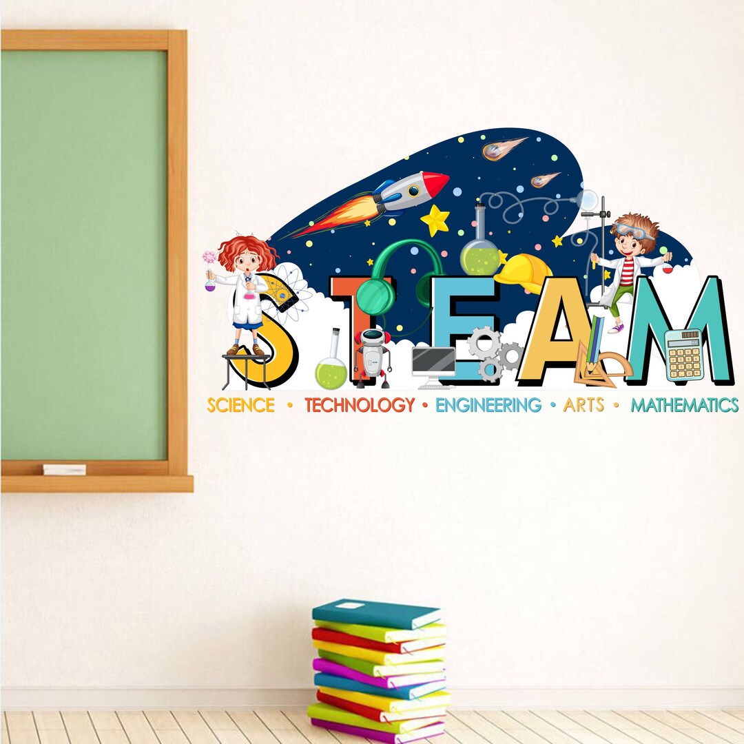 Steam Science Technology Engineering Math, Science Stem Wall Decal for ...