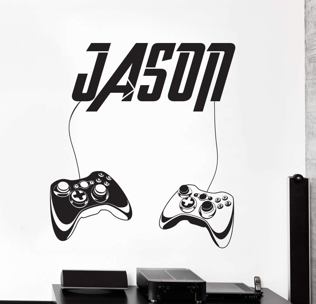 Gamer Wall Decor Custom Controller Decal Video Game Wall Decals ...