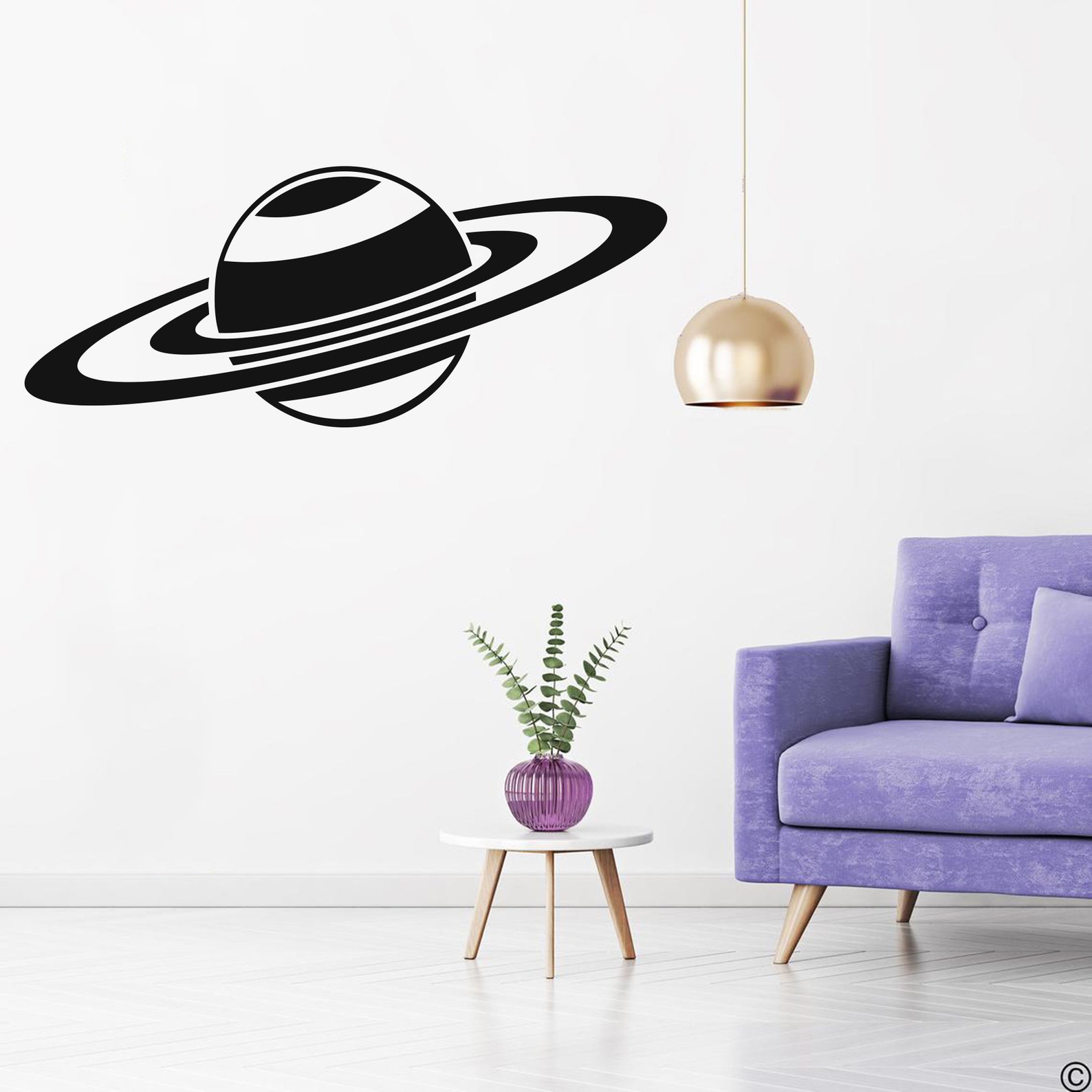 Saturn Planet Wall Decal Rings of Saturn Wall Decor Planets - Etsy