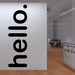 Hello Welcome Sign Office Wall Decal, Hello Decal, Office Wall Art ...