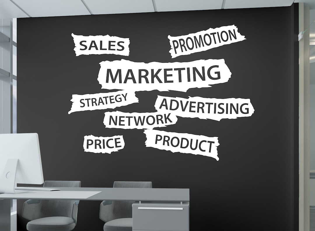 Marketing Office Wall Decor, Marketing Wall Decal, Marketing Wall Art ...